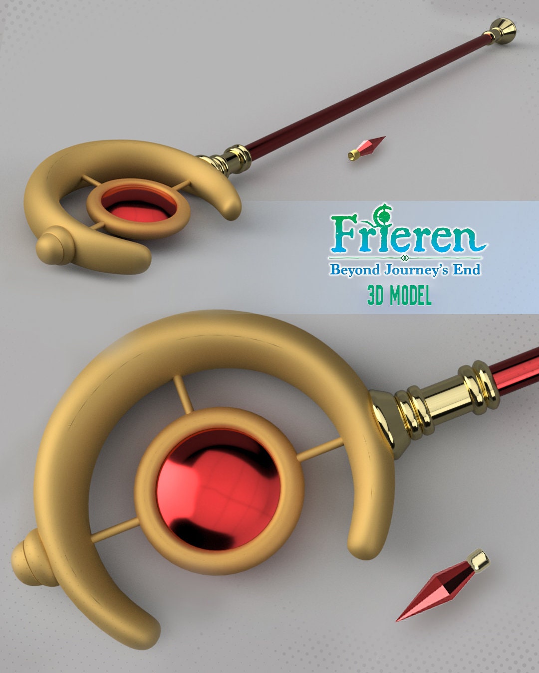 FRIEREN STAFF 3D Model Frieren: Beyond Journay's End - Cosplay - Etsy