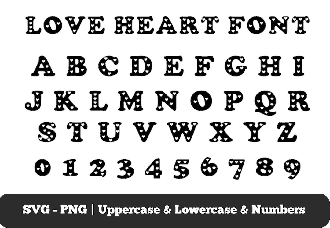 Love Heart Font Svg | Romantic Alphabet Letters | Cut Files for Cricut ...