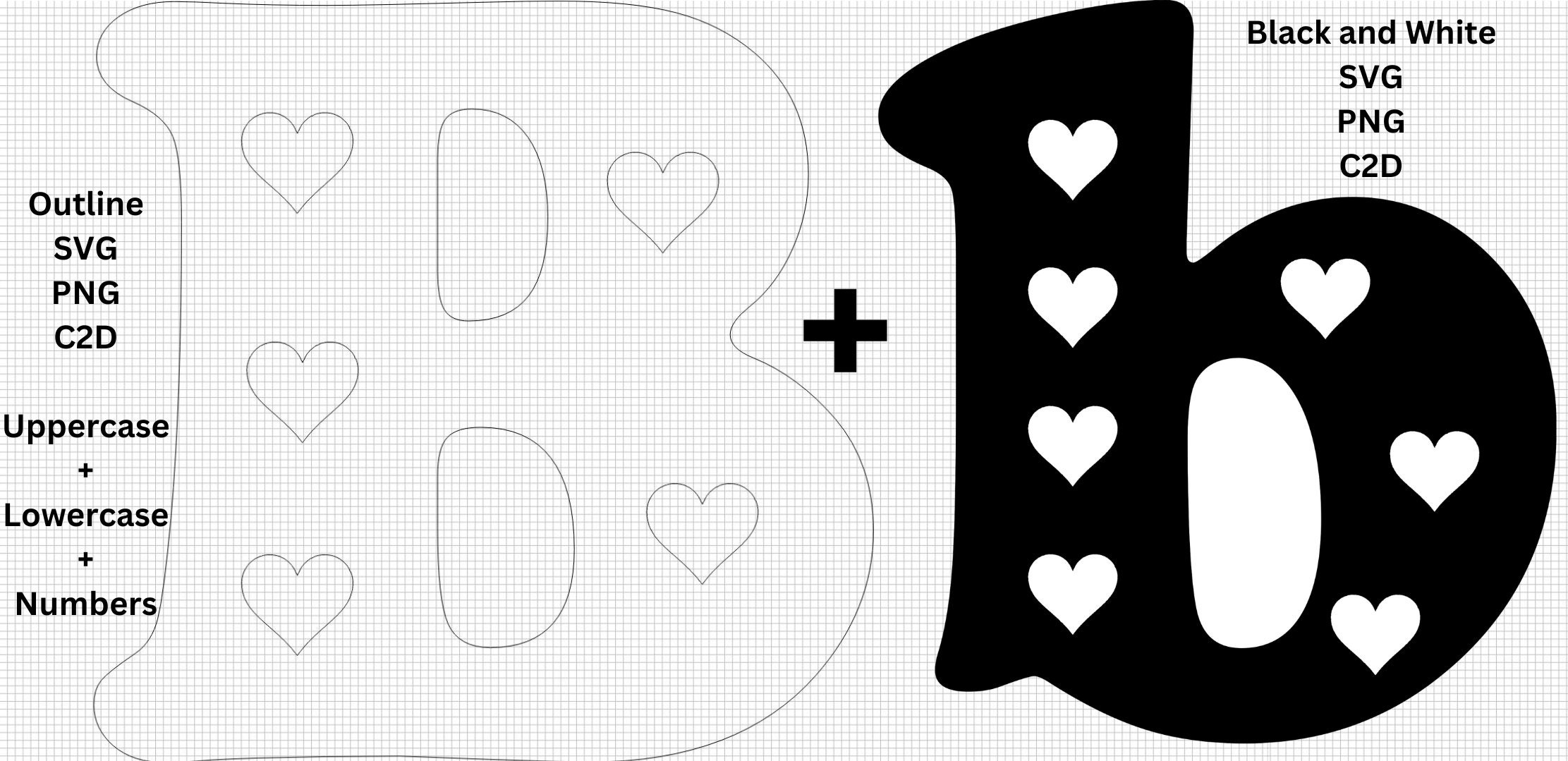 Love Heart Font Svg Romantic Alphabet Letters Cut Files for Cricut Love ...