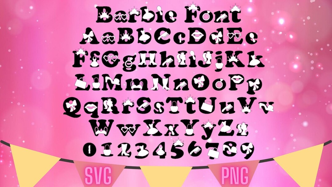 Barbie Font SVG, Descarga digital para Cricut & Silhouette, Barbie ...