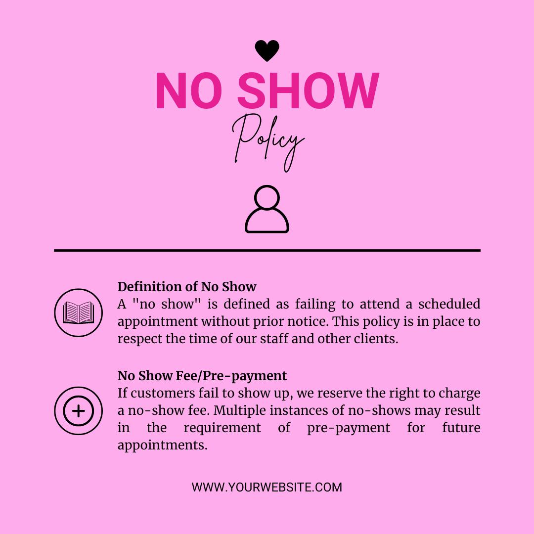 Booking Policy Template Canva for Lash Nail Tech Technician Hairstylist ...