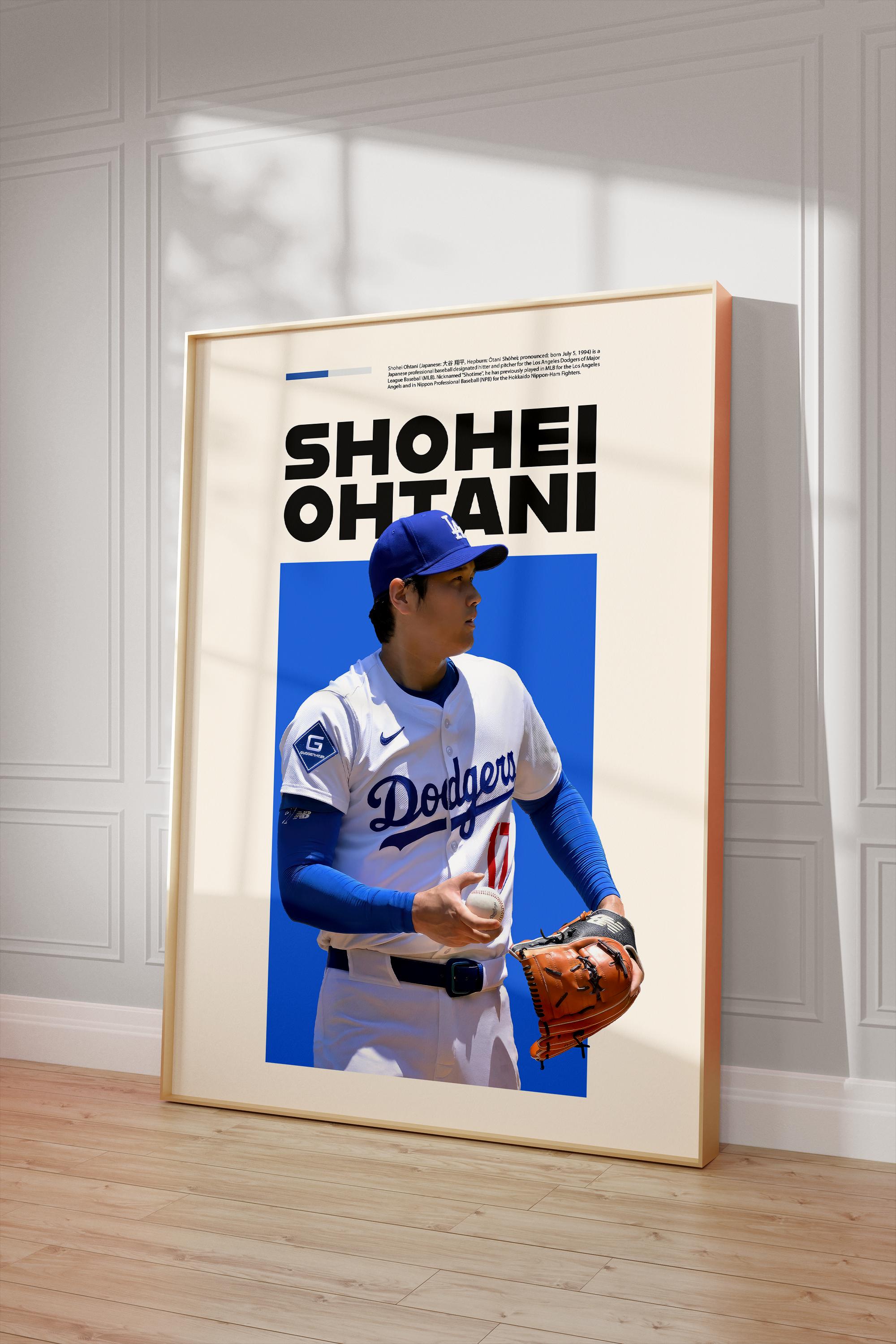 Shohei Ohtani Poster, Baseball Minimal Poster, Shohei Ohtani Print, Los ...