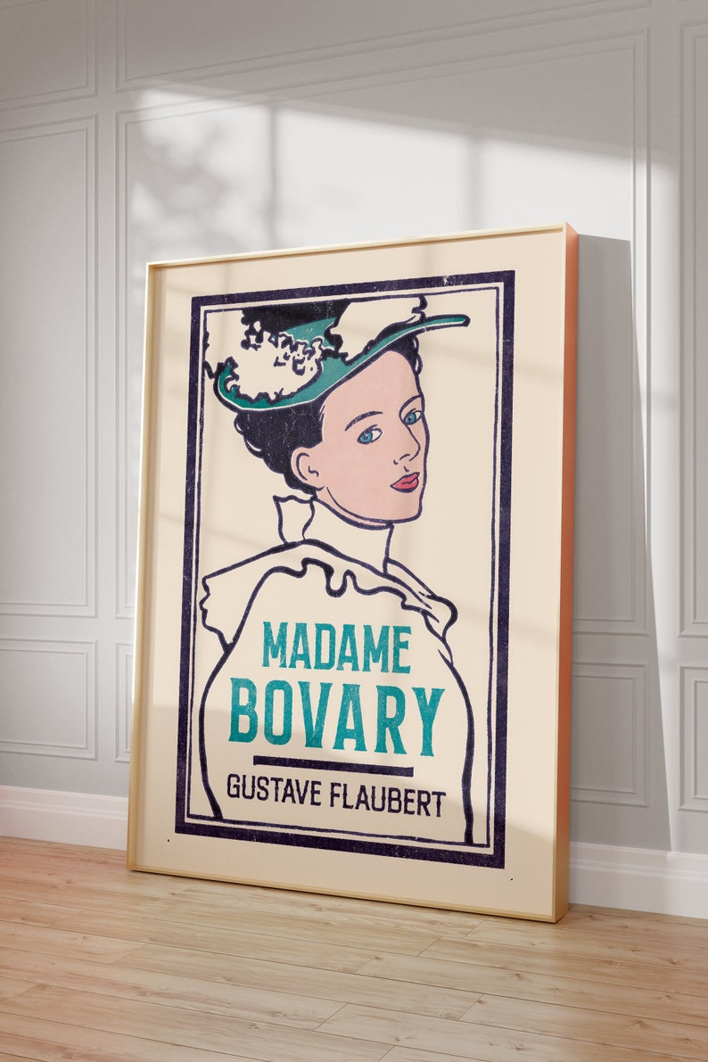 Gustave Flaubert Art Print, Book Cover Wall Art, Book Lover ...