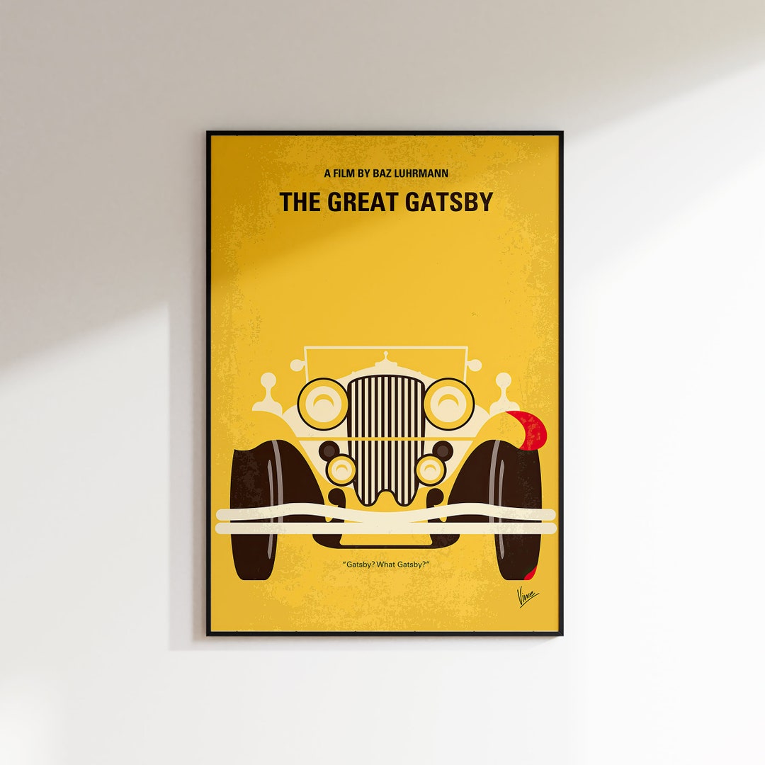 The Great Gatsby Movie Poster, Retro Movie Poster, Minimal Movie Poster ...