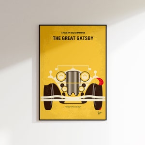 The Great Gatsby Movie Poster, Retro Movie Poster, Minimal Movie Poster ...