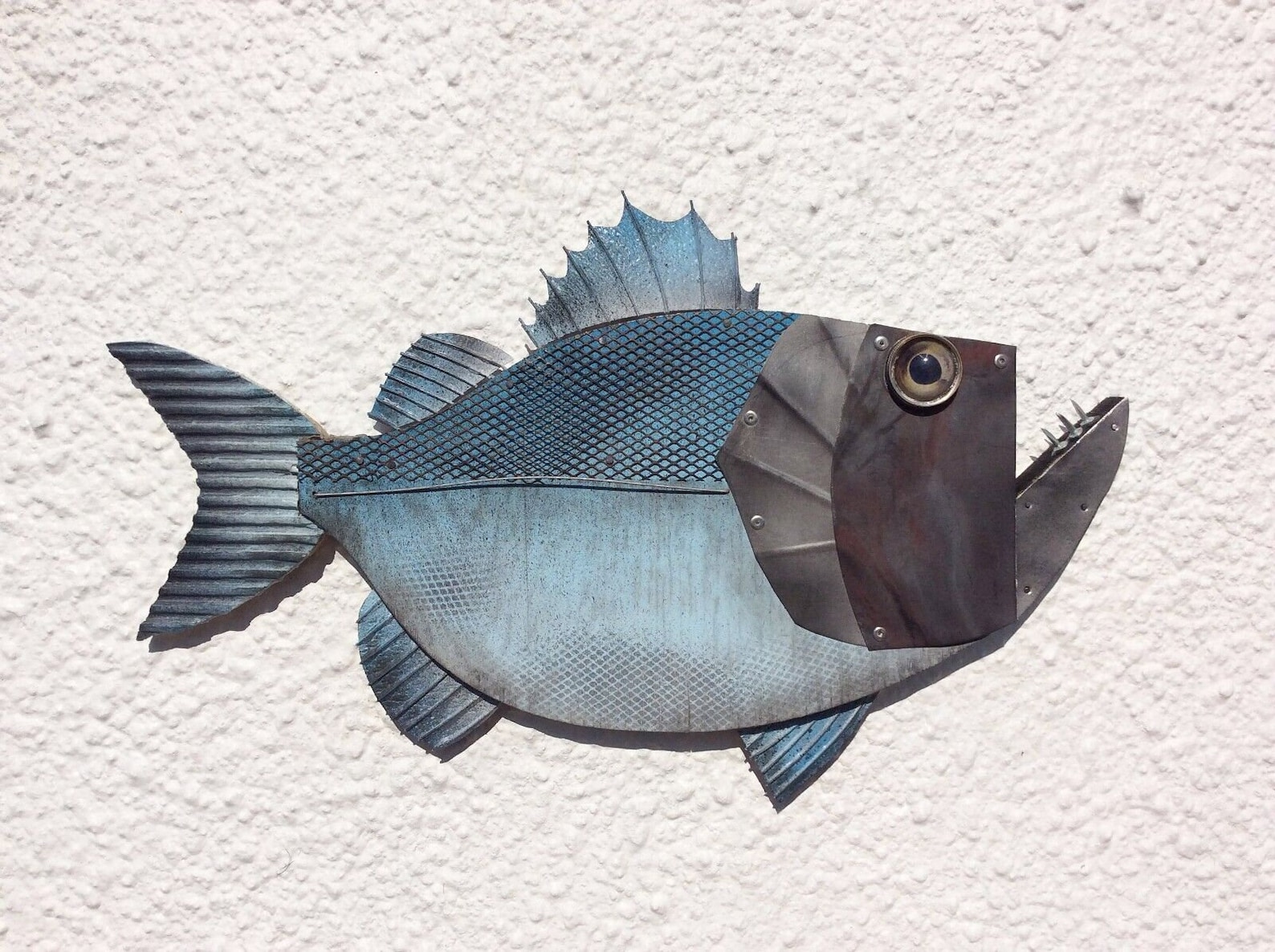 Handmade Fish Sculpture Bass Lure Fishing Decor Gift Angling Steampunk ...