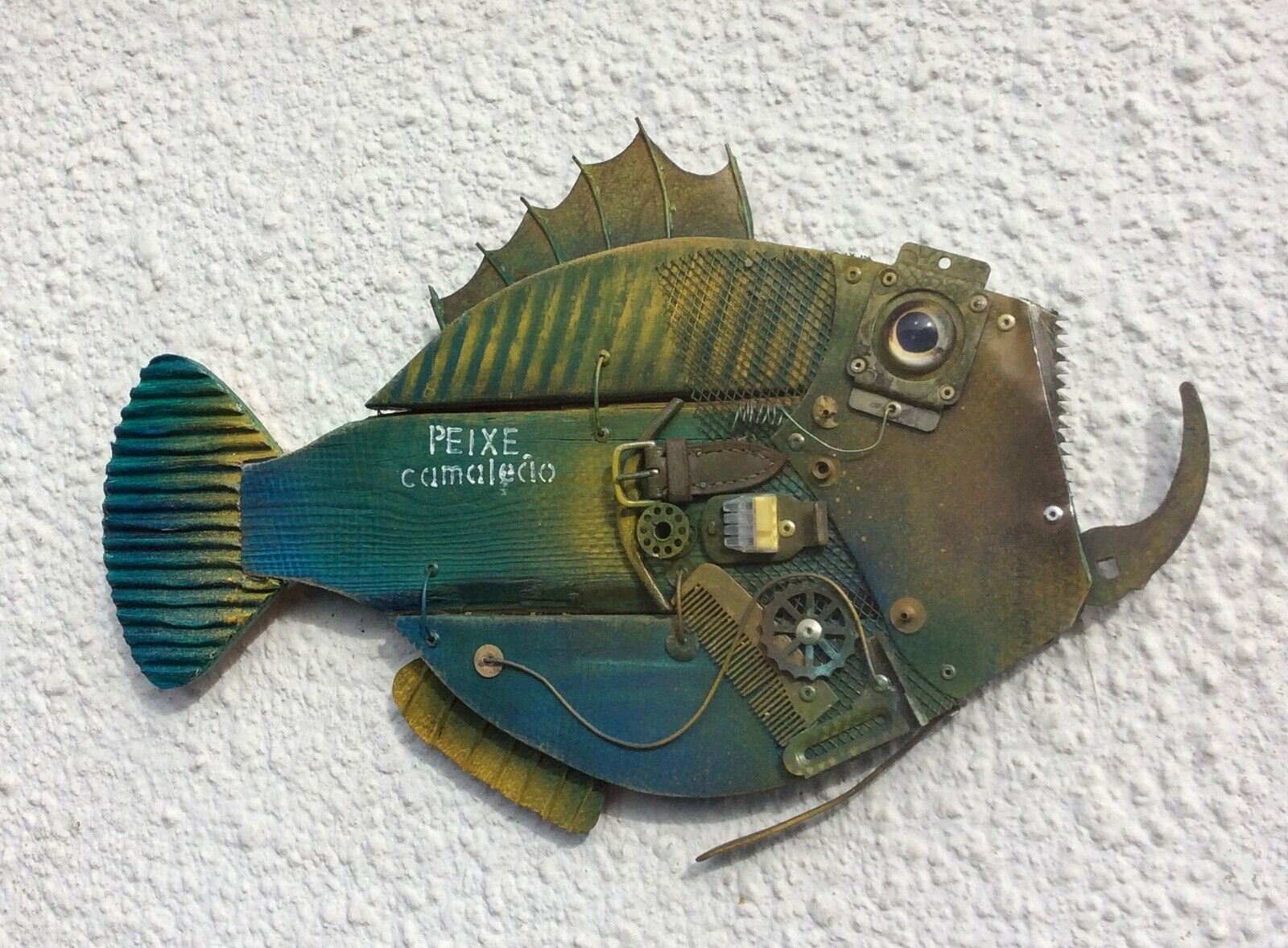 Handmade Fish Sculpture Bass Lure Fishing Decor Gift Angling Steampunk ...