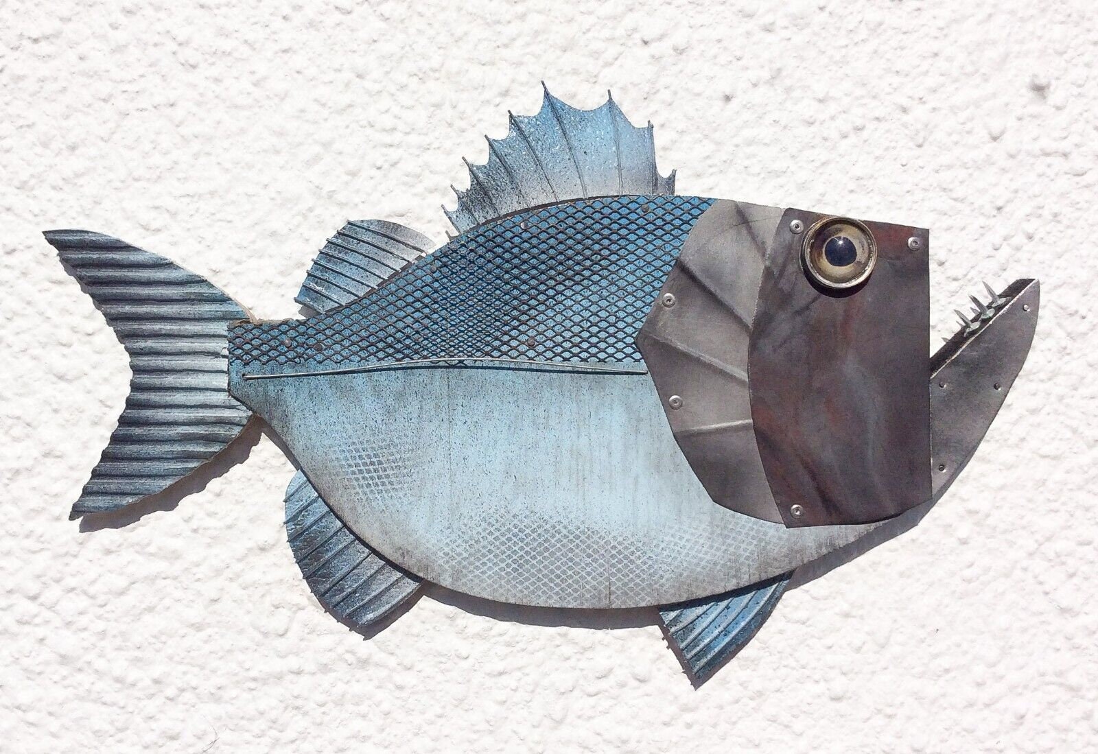 Handmade Fish Sculpture Bass Lure Fishing Decor Gift Angling Steampunk ...