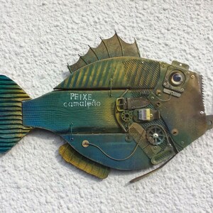 Handmade Fish Sculpture Bass Lure Fishing Decor Gift Angling Steampunk ...