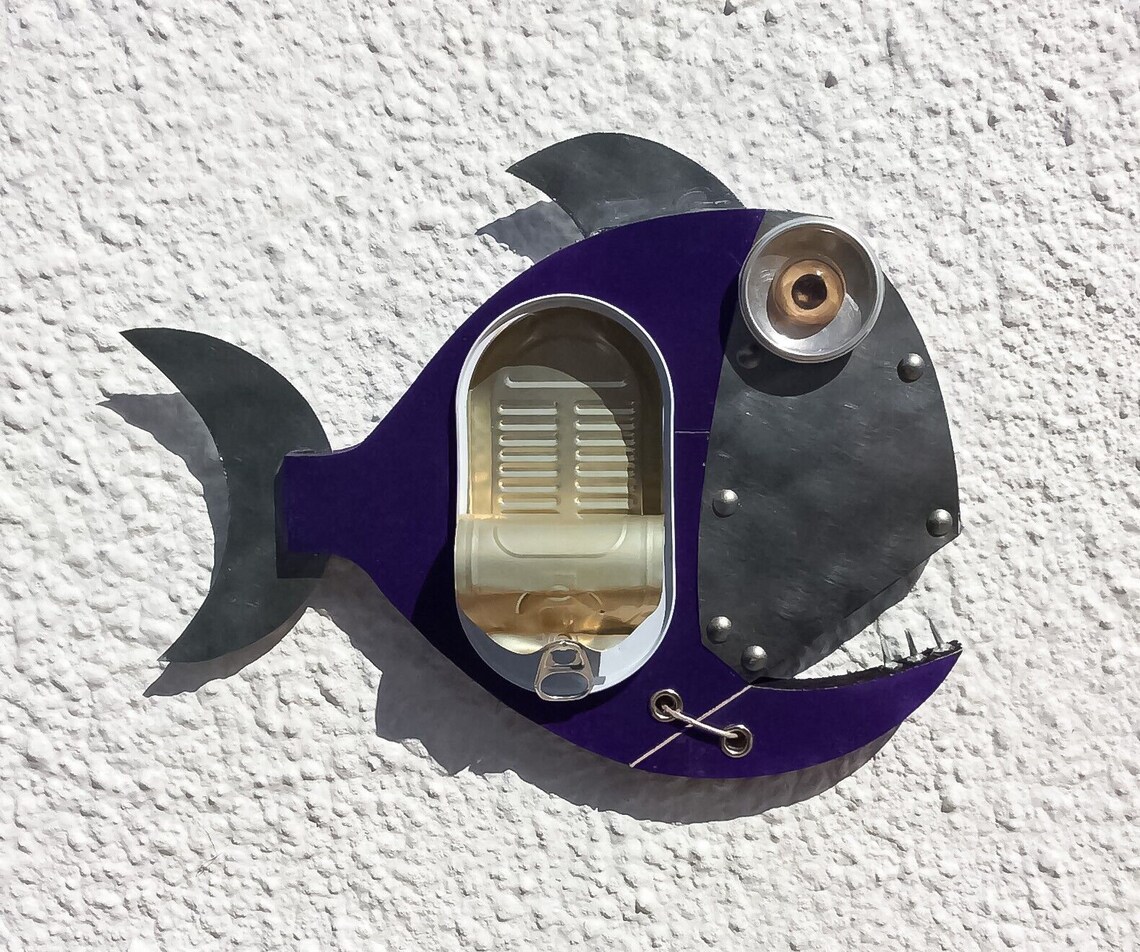 Handmade Canned Fish Sculpture Bass Lure Fishing Decor Gift Angling ...