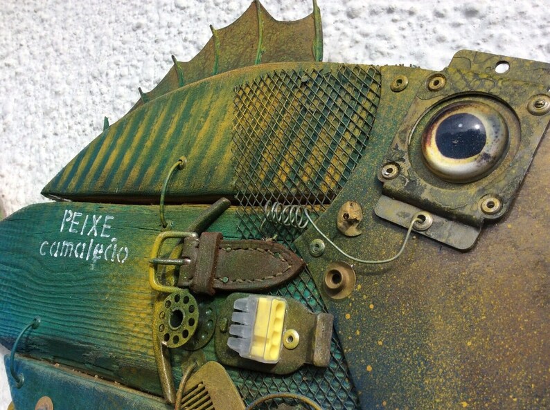 Handmade Fish Sculpture Bass Lure Fishing Decor Gift Angling Steampunk ...