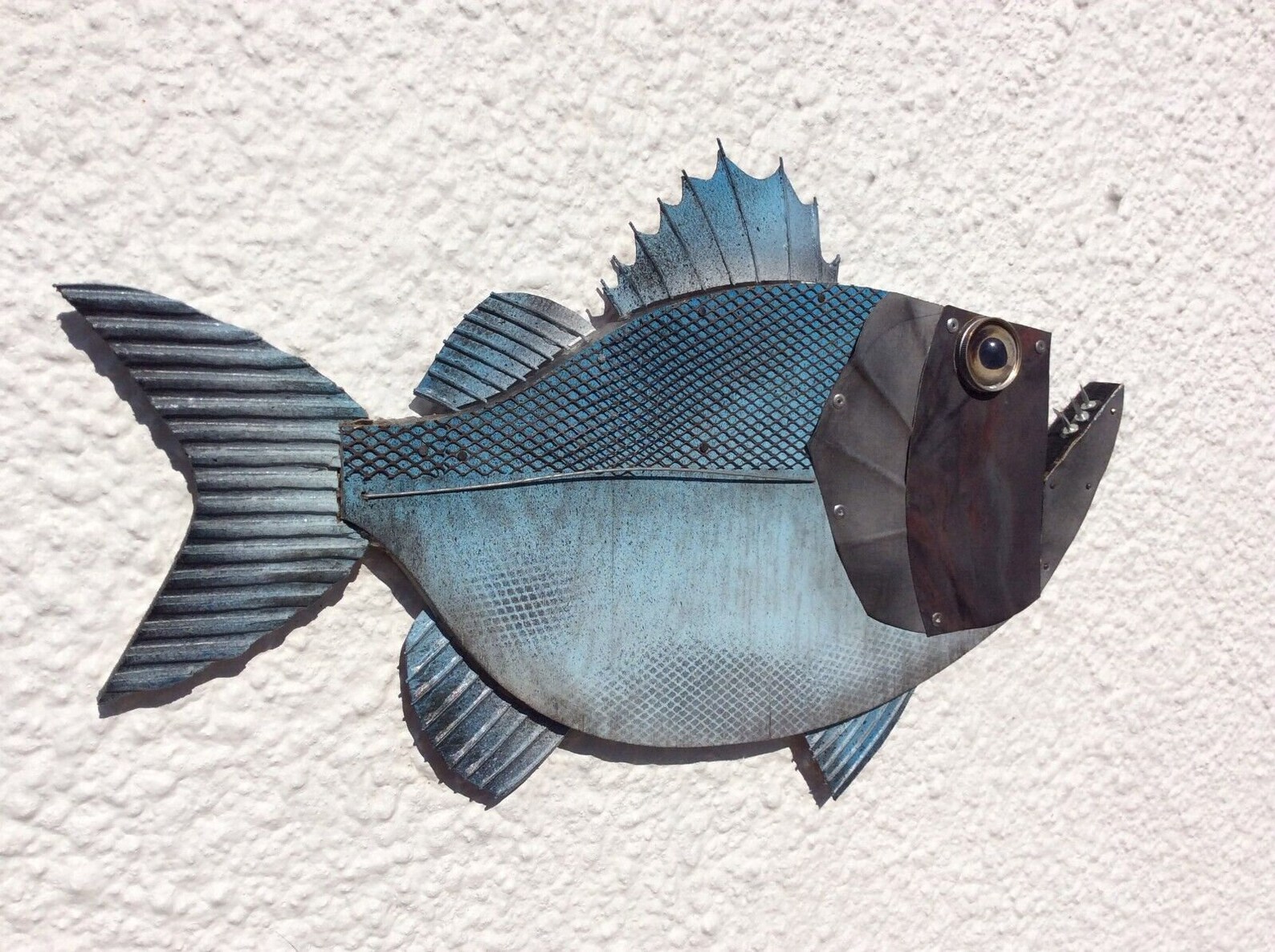 Handmade Fish Sculpture Bass Lure Fishing Decor Gift Angling Steampunk ...