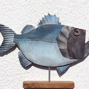 Handmade Fish Sculpture Bass Lure Fishing Decor Gift Angling Steampunk ...