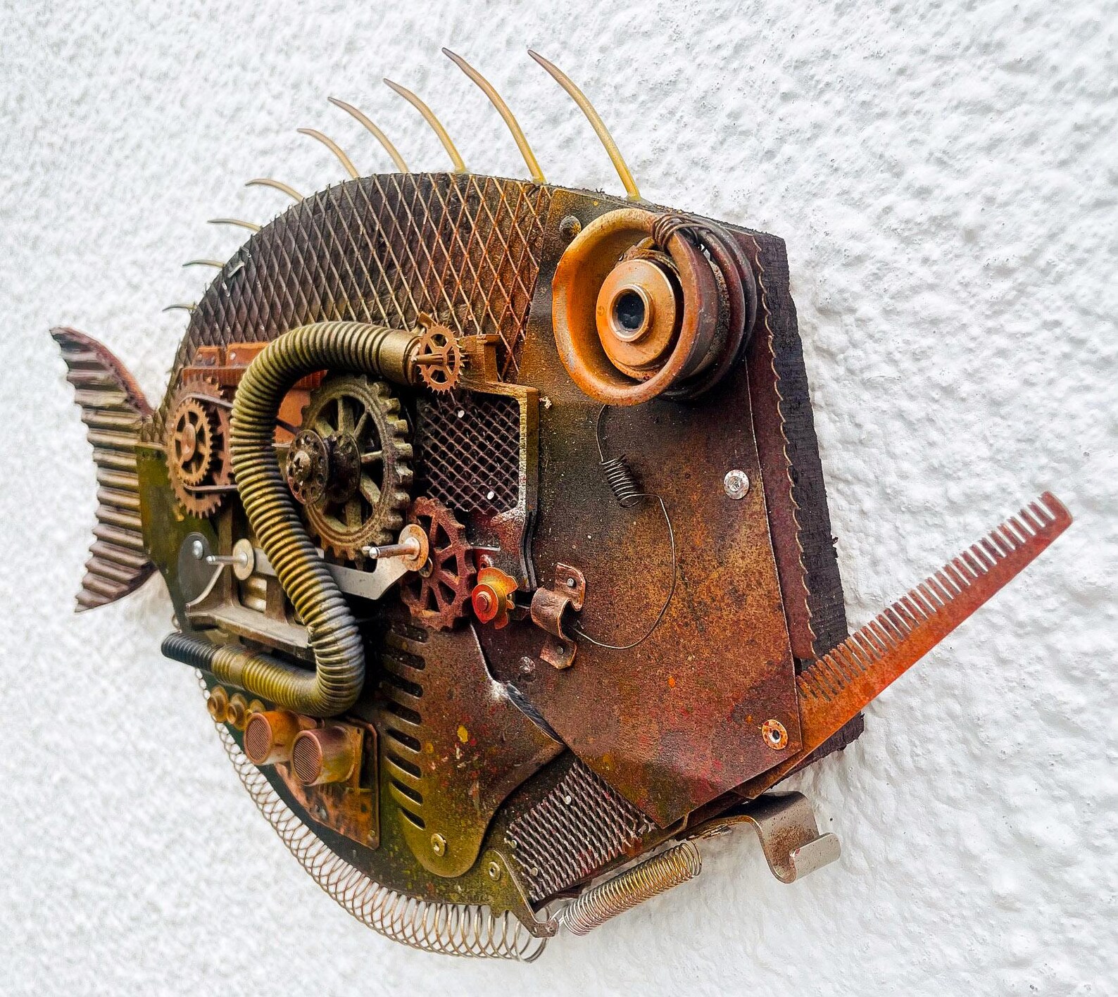 Handmade Fish Sculpture Bass Lure Fishing Decor Gift Angling Steampunk ...
