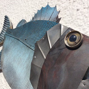 Handmade Fish Sculpture Bass Lure Fishing Decor Gift Angling Steampunk ...