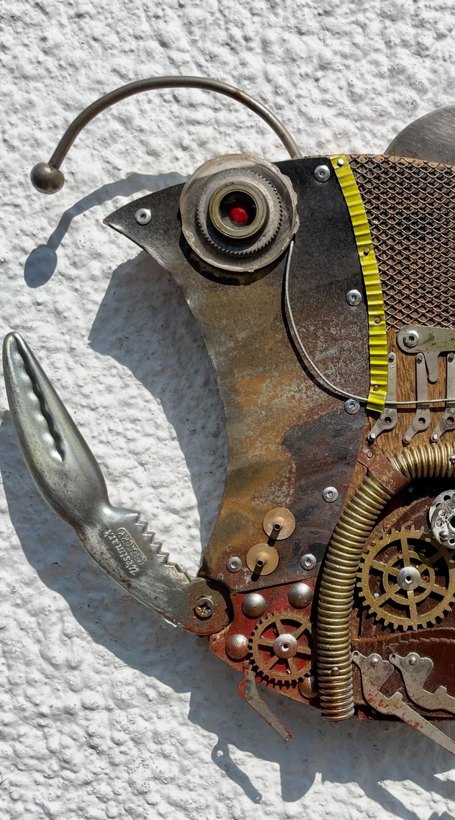 Handmade Fish Sculpture Bass Lure Fishing Decor Gift Angling Steampunk ...
