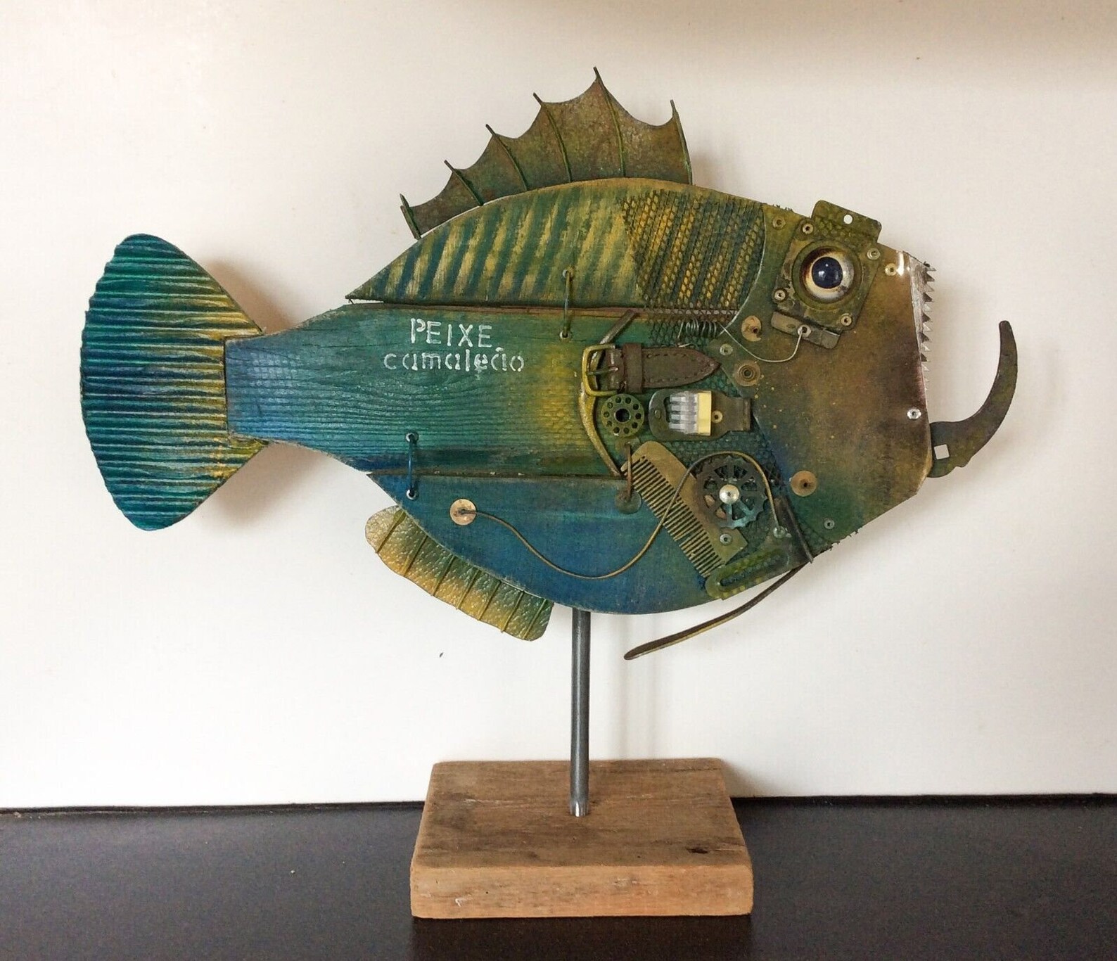 Handmade Fish Sculpture Bass Lure Fishing Decor Gift Angling Steampunk ...