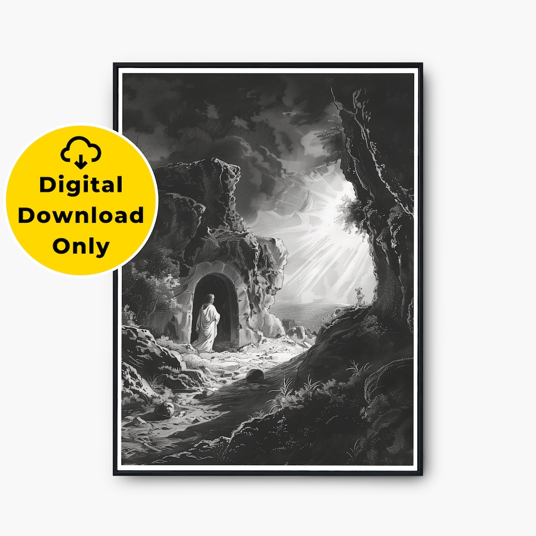 Resurrection of Jesus on Easter Morning, Jesus Painting, Biblical Art ...