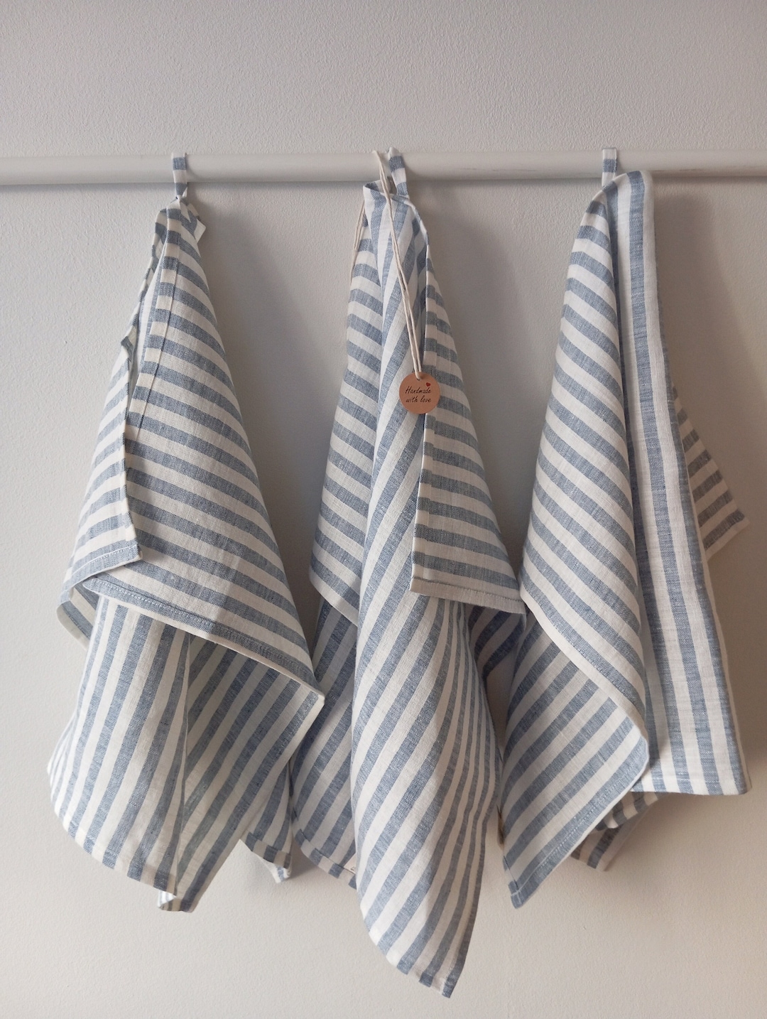 Set of Linen Tea Towels, Soft Linen Tea Towels, Washed Linen Kitchen ...