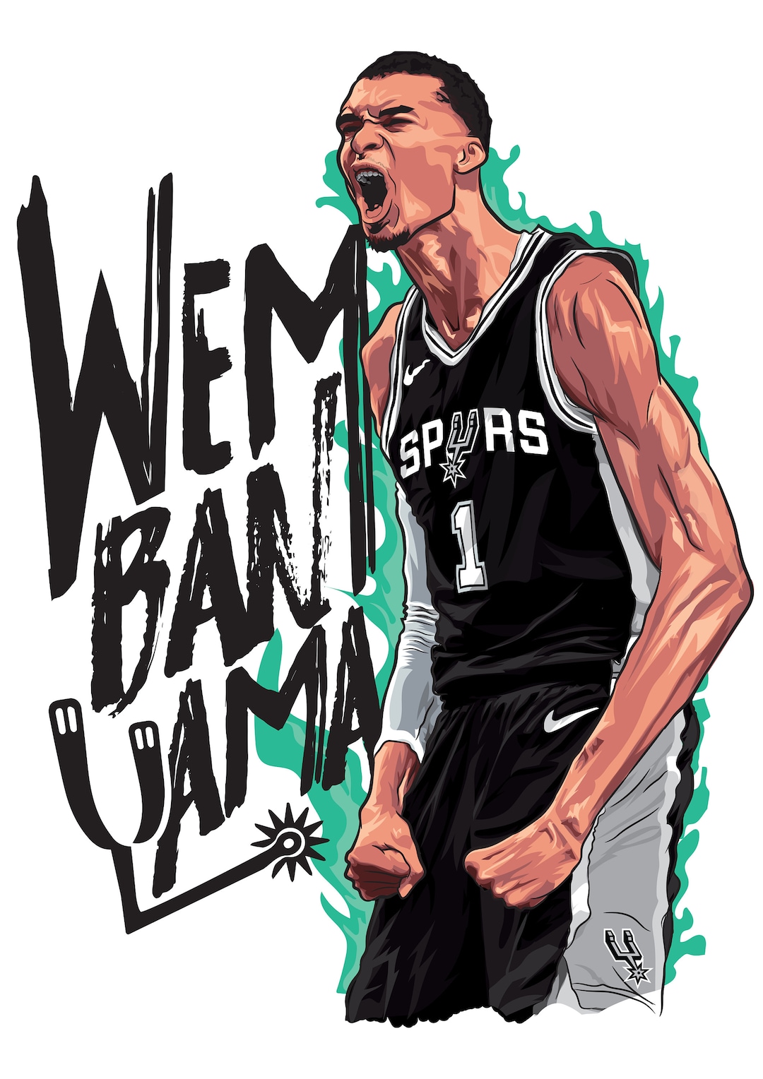 DIGITAL Art WEMBANYAMA POSTER - Etsy