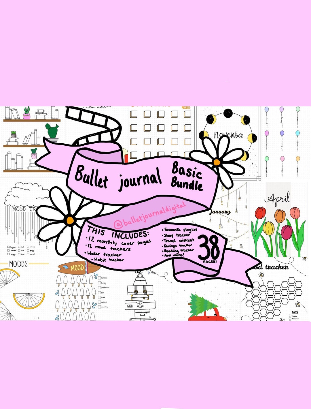 Basic Bullet Journal Bundle - Etsy