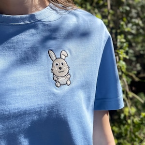 T-shirt Rabbit | Soft Embroidered Cotton | Animal Cute Design | Casual ...