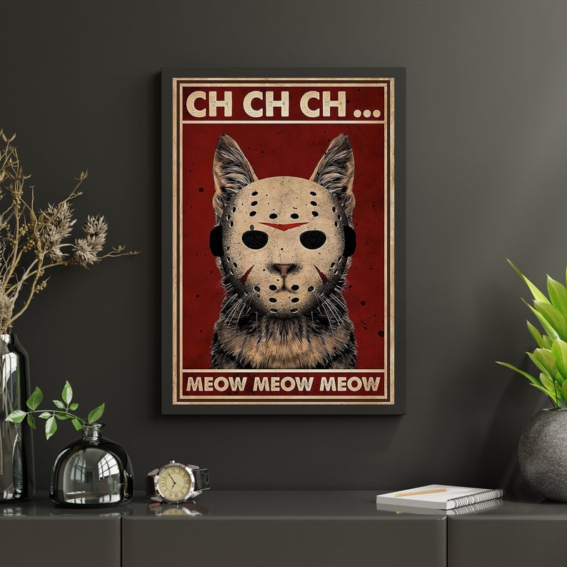 Funny Cat Vintage Poster: the Purrfect Touch for Your Space, Cat ...