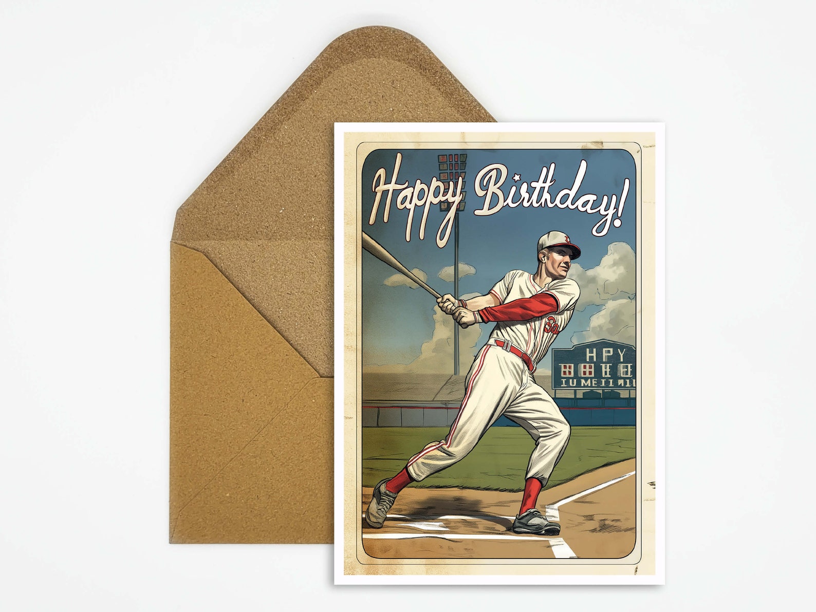 Baseball Birthday Card, Happy Birthday Baseball Birthday Card, Gift ...