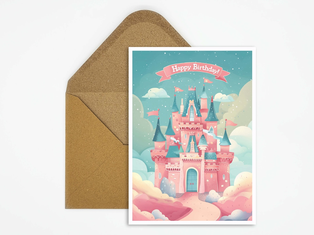 Castle Birthday Card Children, Birthday Card Happy Birthday, Dream ...