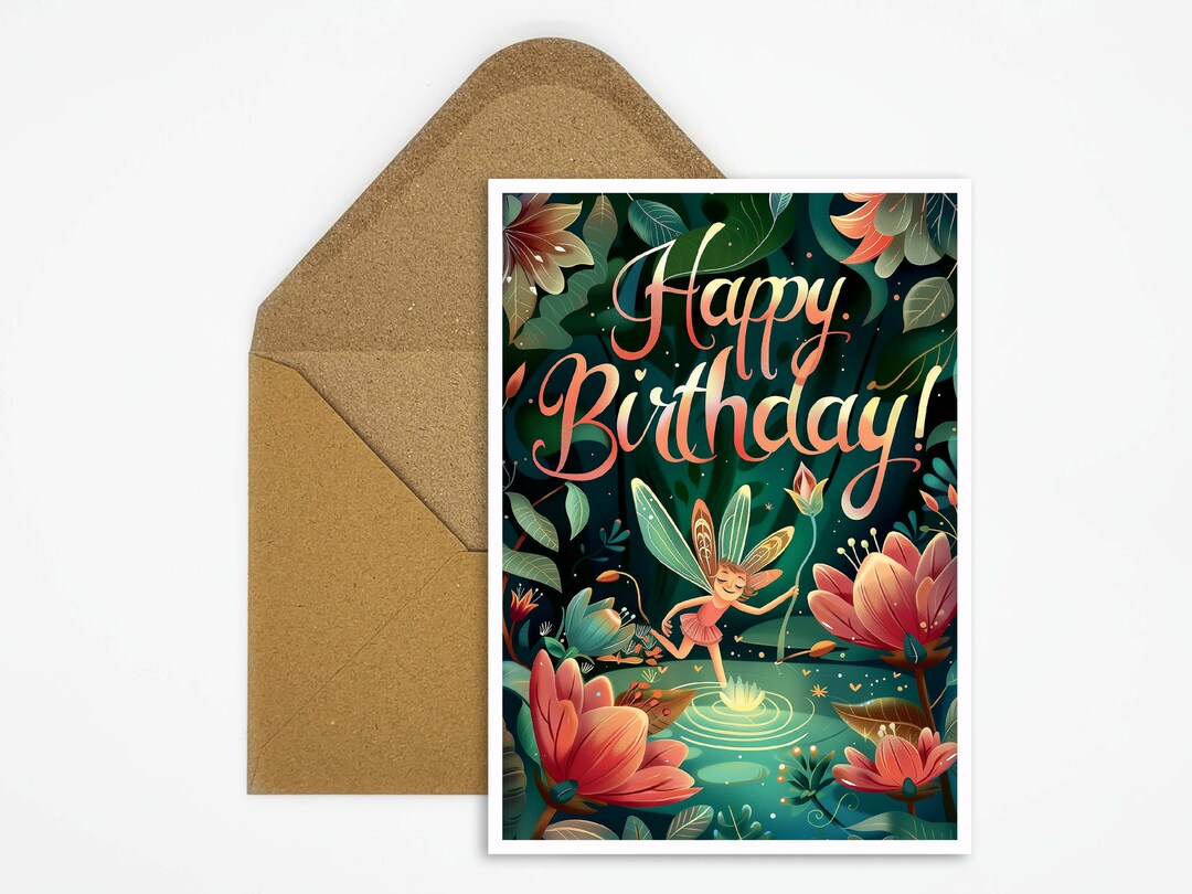 Children's Birthday Card, Birthday Card Happy Birthday, Gift, Fairy ...