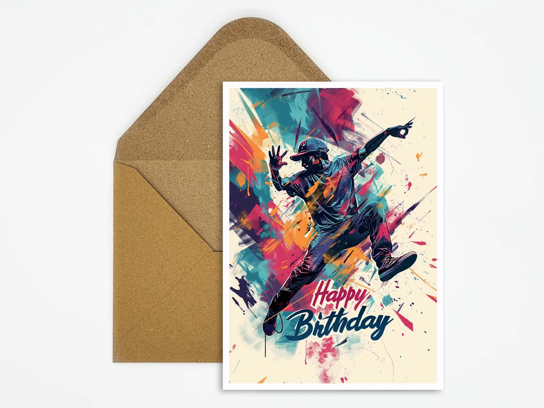 Geburtstagskarte Hip Hop Tanzen, Happy Birthday Karte Hip Hop, Sport ...