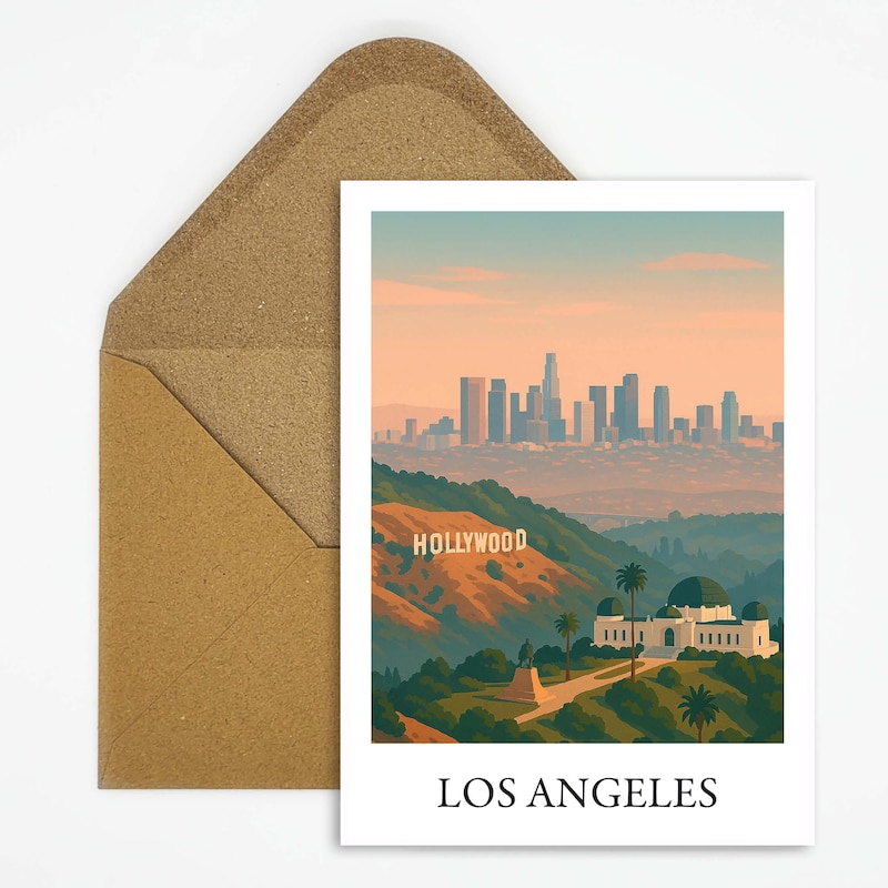 Los Angeles Postcard - Etsy