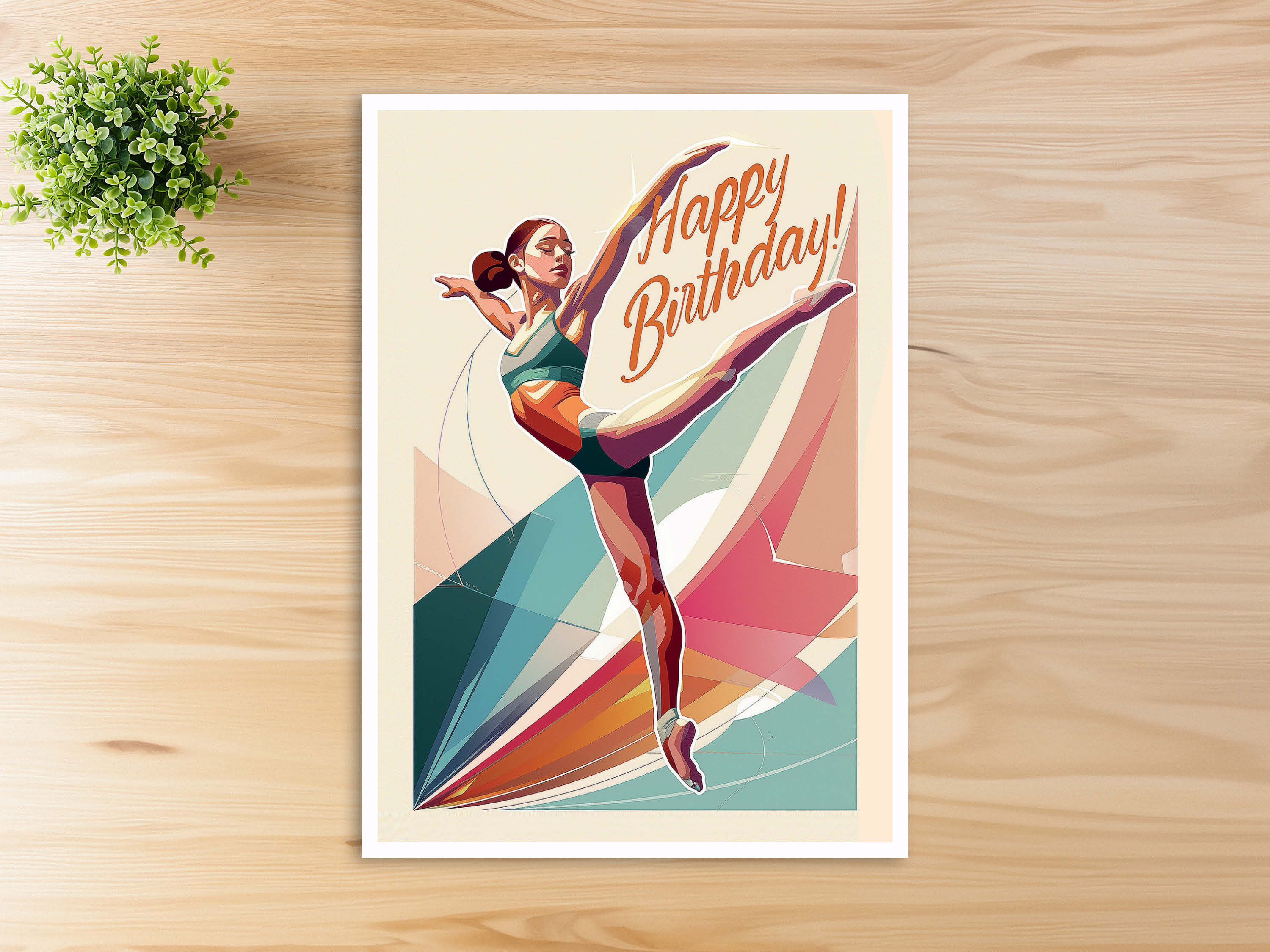Birthday Card Gymnastics, Happy Birthday Gymnastics Birthday Card, Gift ...