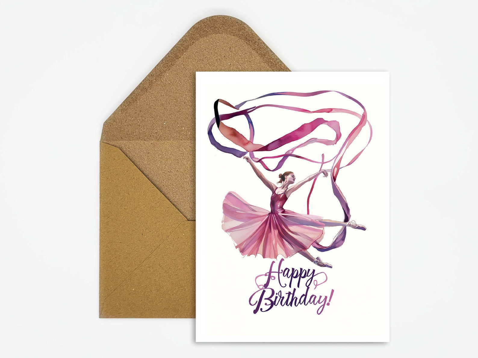 Birthday Card Ballerina, Happy Birthday Birthday Card, Ballet Card ...