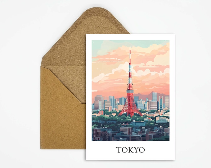 Tokyo Postcard | Japan Postcard | Illustration Postcard | Original ...