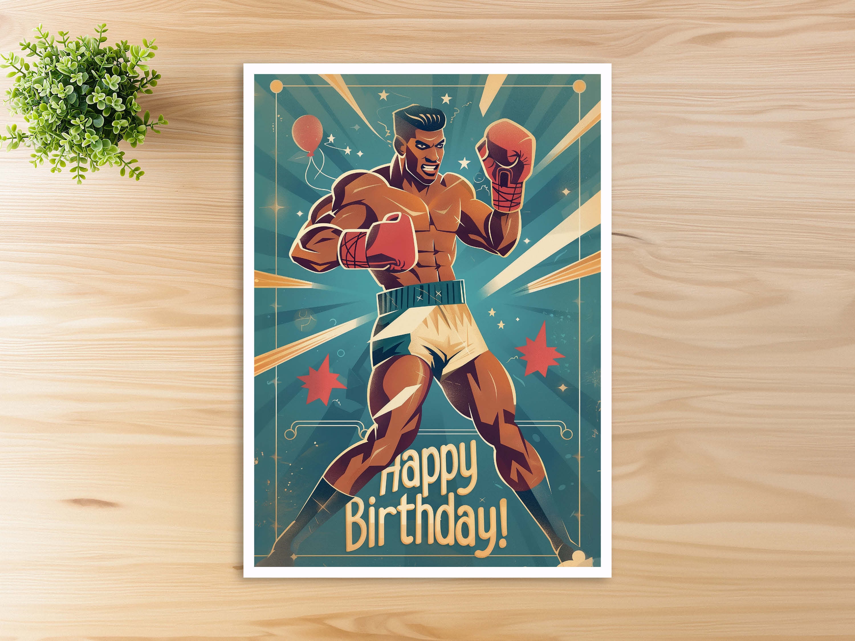 Boxing Birthday Card, Happy Birthday Boxing Birthday Card, Gift Card ...