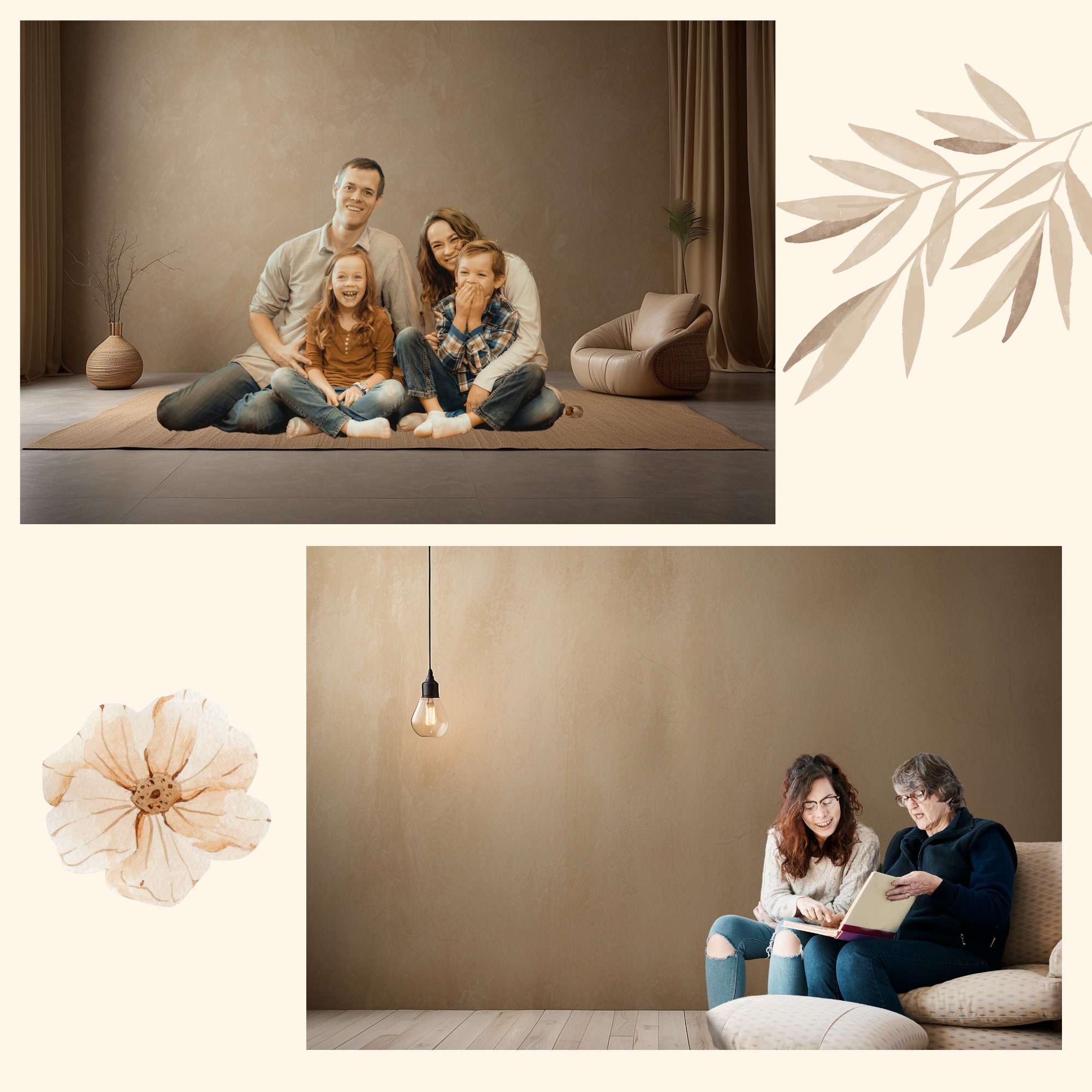 20 Beige Backdrops With Soft Texture Digital Download, 7600 X 5000 ...