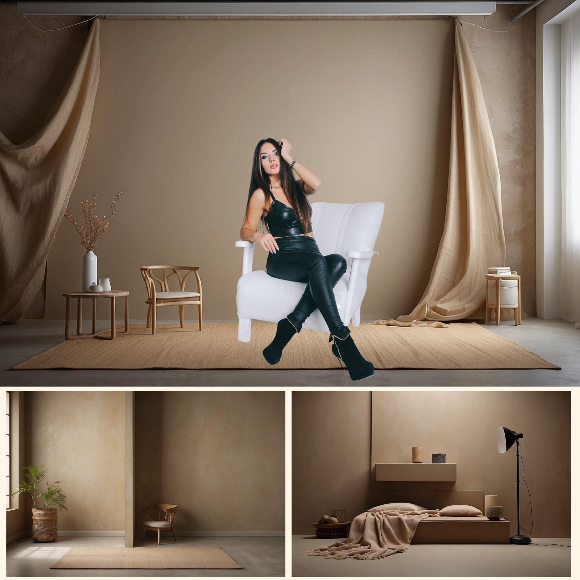 20 Beige Backdrops With Soft Texture Digital Download, 7600 X 5000 Pixels, 300 Dpi, Includes ...