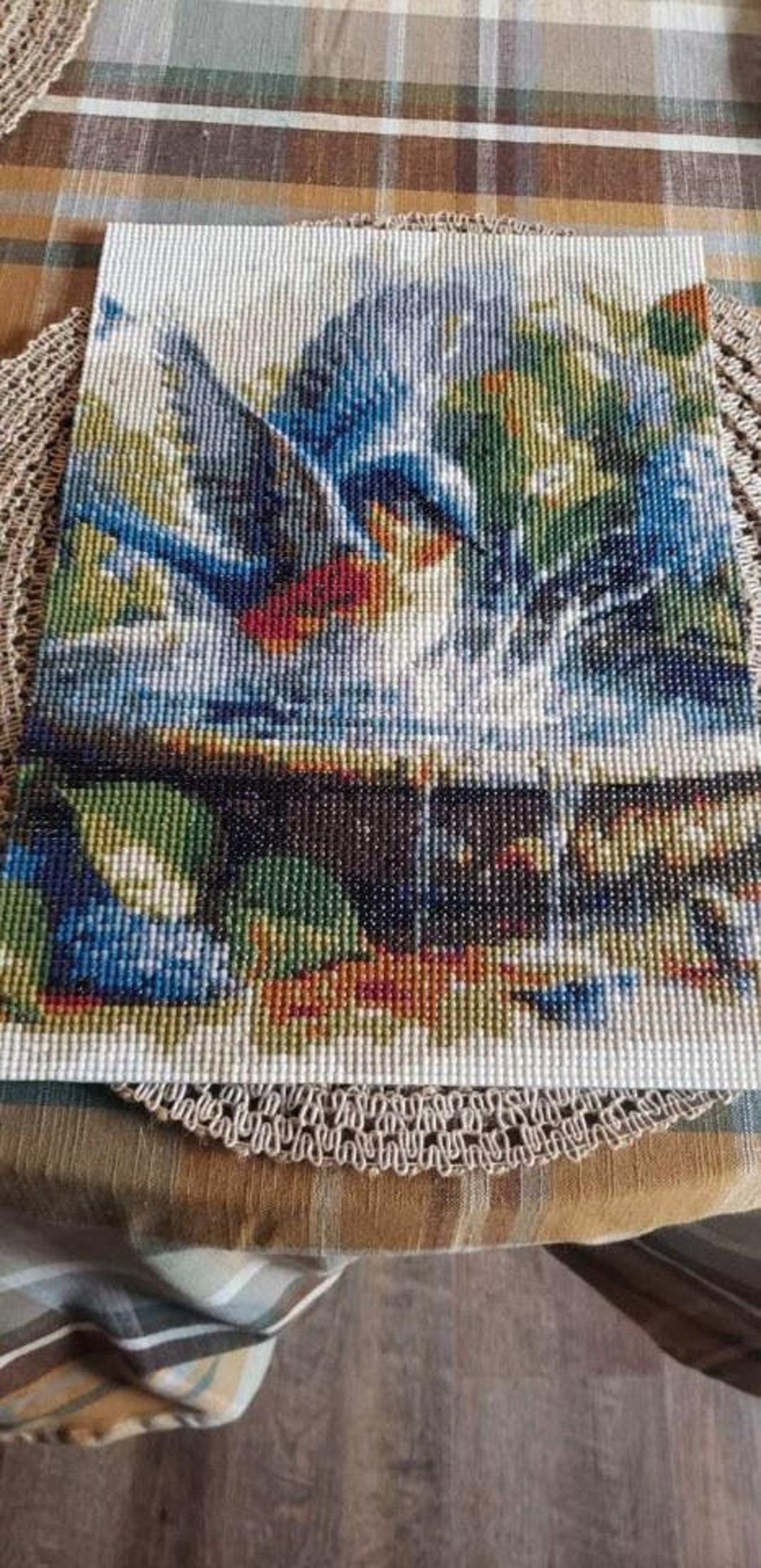 Bird in Bird Bath- Completed Diamond Art - Etsy