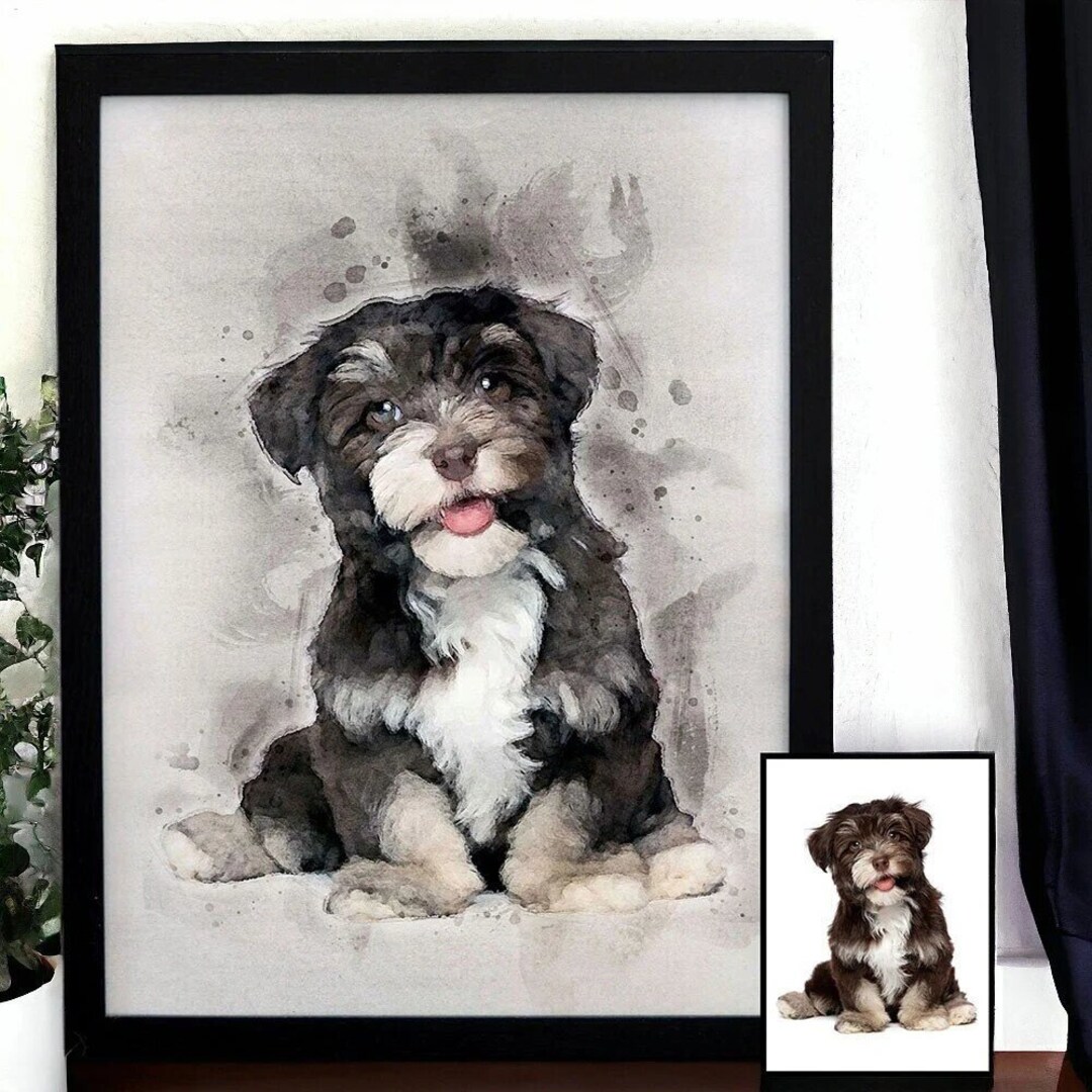 Personalized Photo Canvas Photo Gift for Her Girlfriend Gift Pet ...