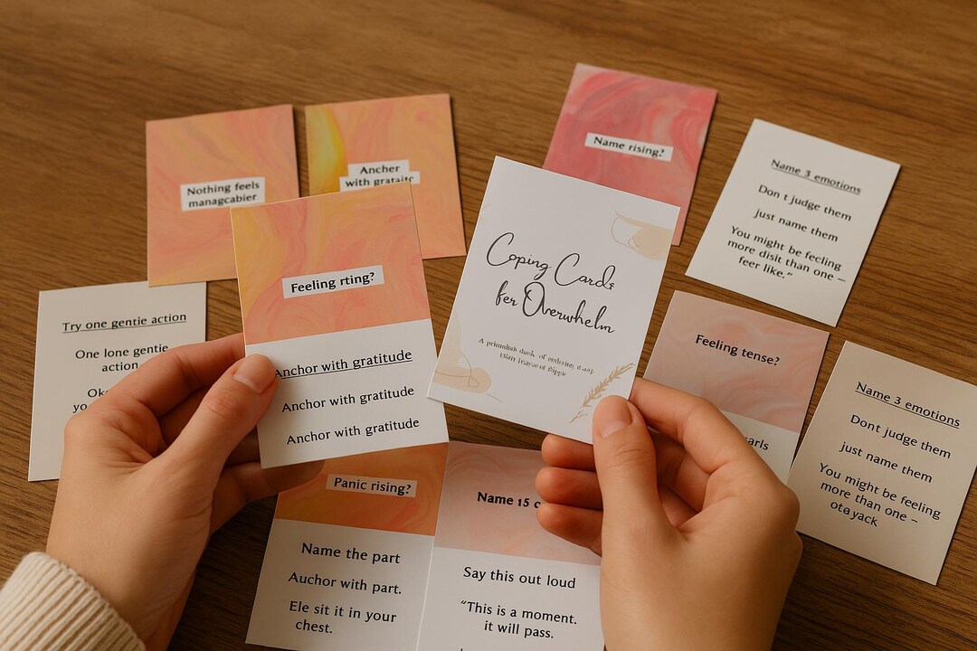 Coping Cards for Overwhelm | Printable Anxiety Relief Deck | Mental ...
