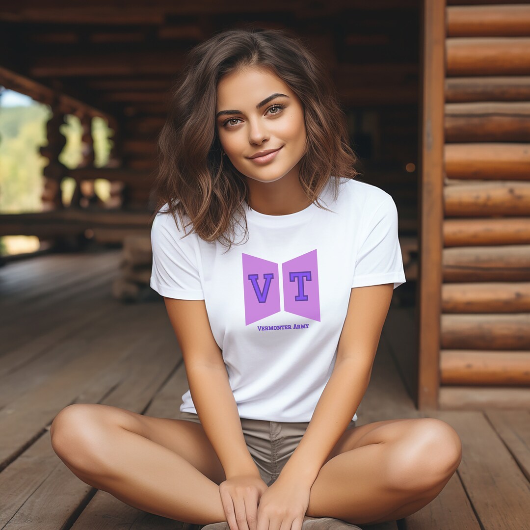 US Shipping ,vermont Army, BTS ,inspired,tshirt,shirt,fashion,army,ot7 ...