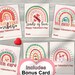 Printable Boho Rainbow Themed Valentine's Day Cards for Kids, Classroom ...