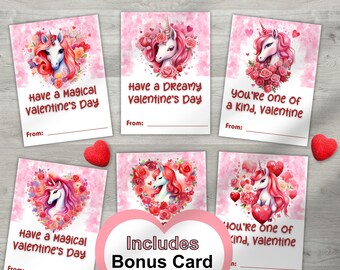 Printable Fairy Valentine's Day Cards for Kids, Classroom Valentine ...