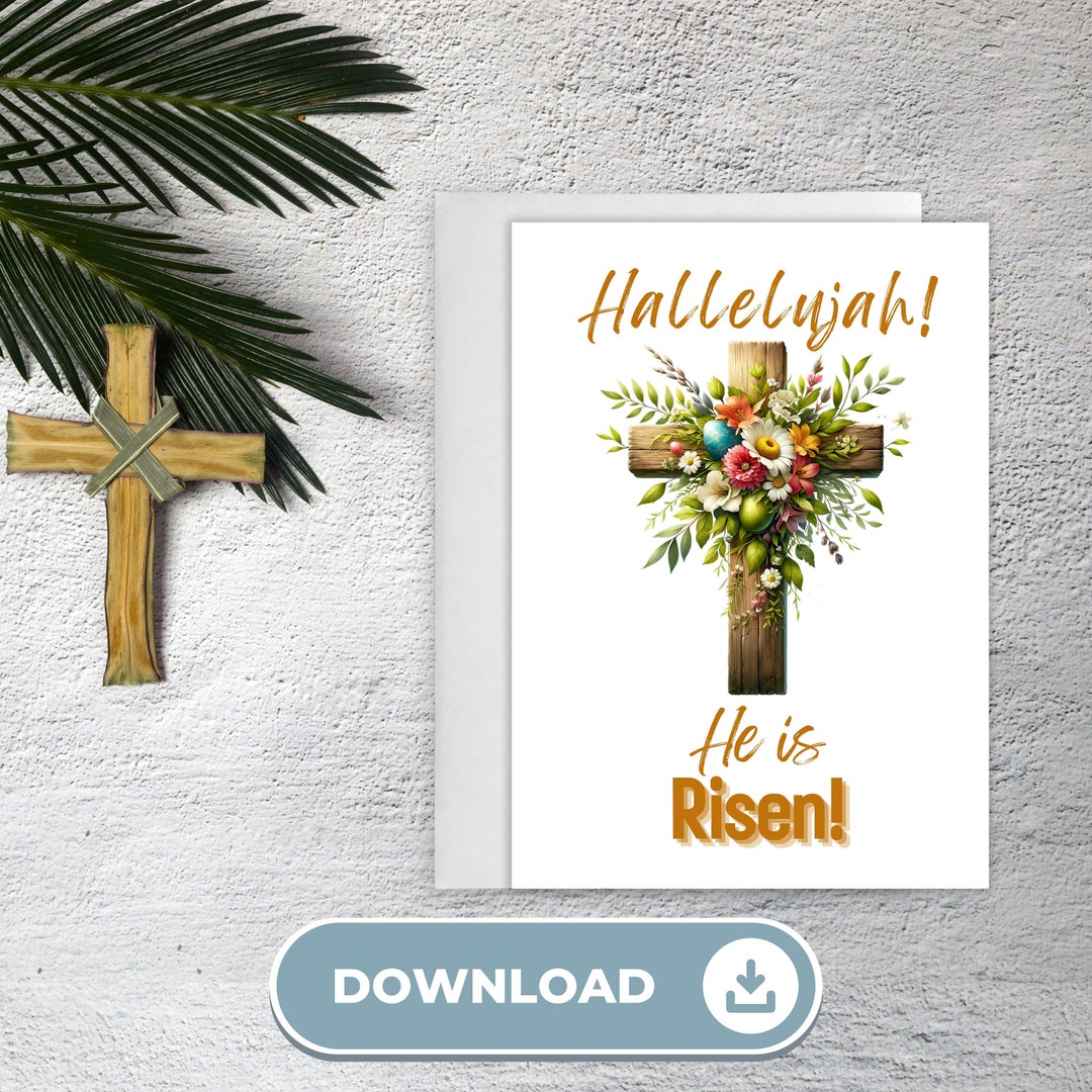 Printable Easter Card and Envelope Template, Instant Download ...