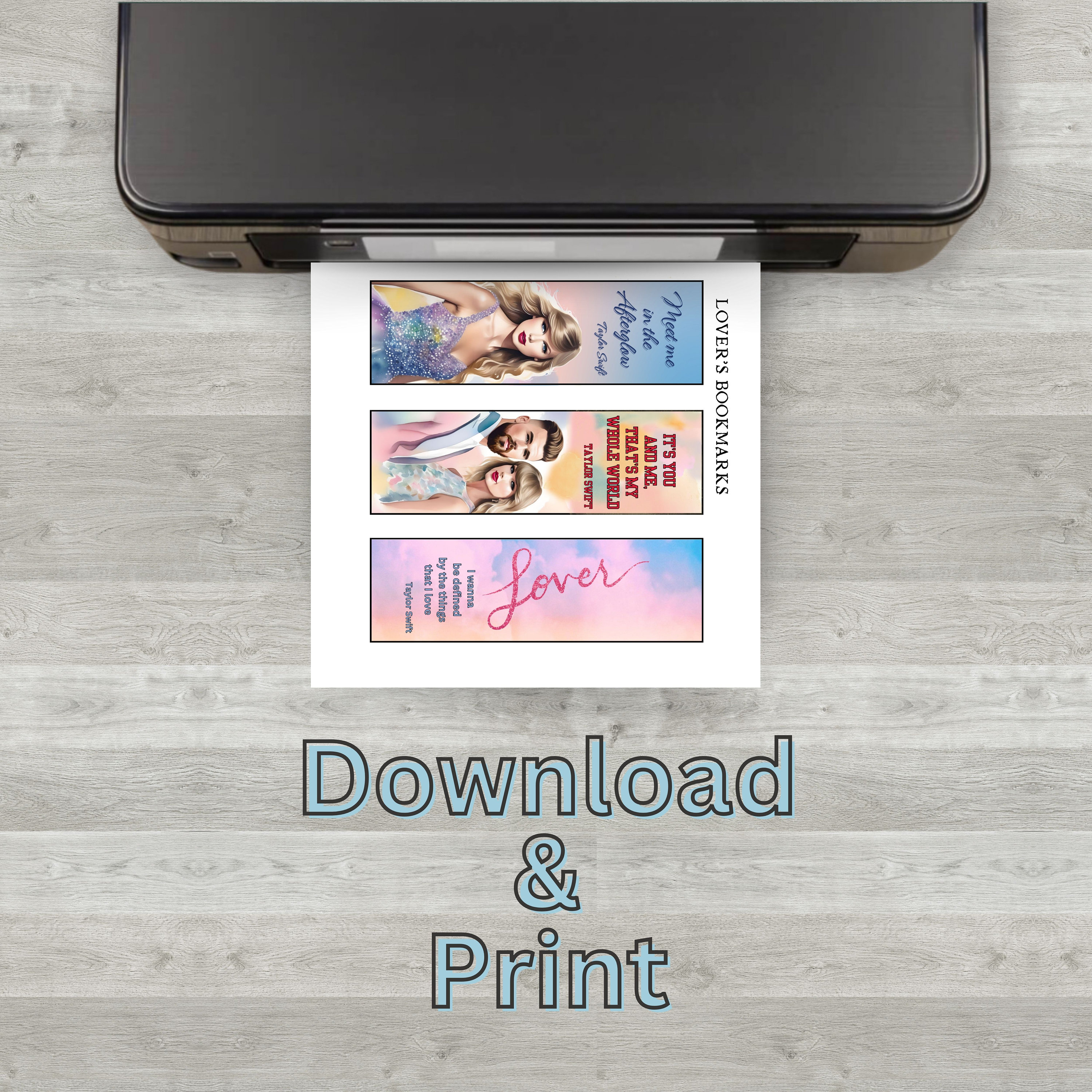 Printable Lover Inspired Bookmarks for Swifties, Taylor Inspired ...