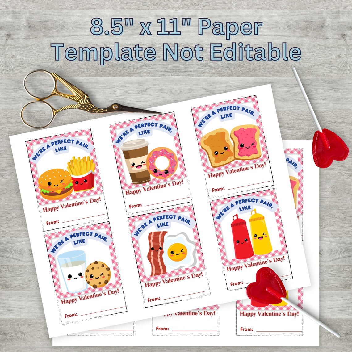 Printable Valentine's Day Cards for Kids, Perfect Pairs Valentines ...