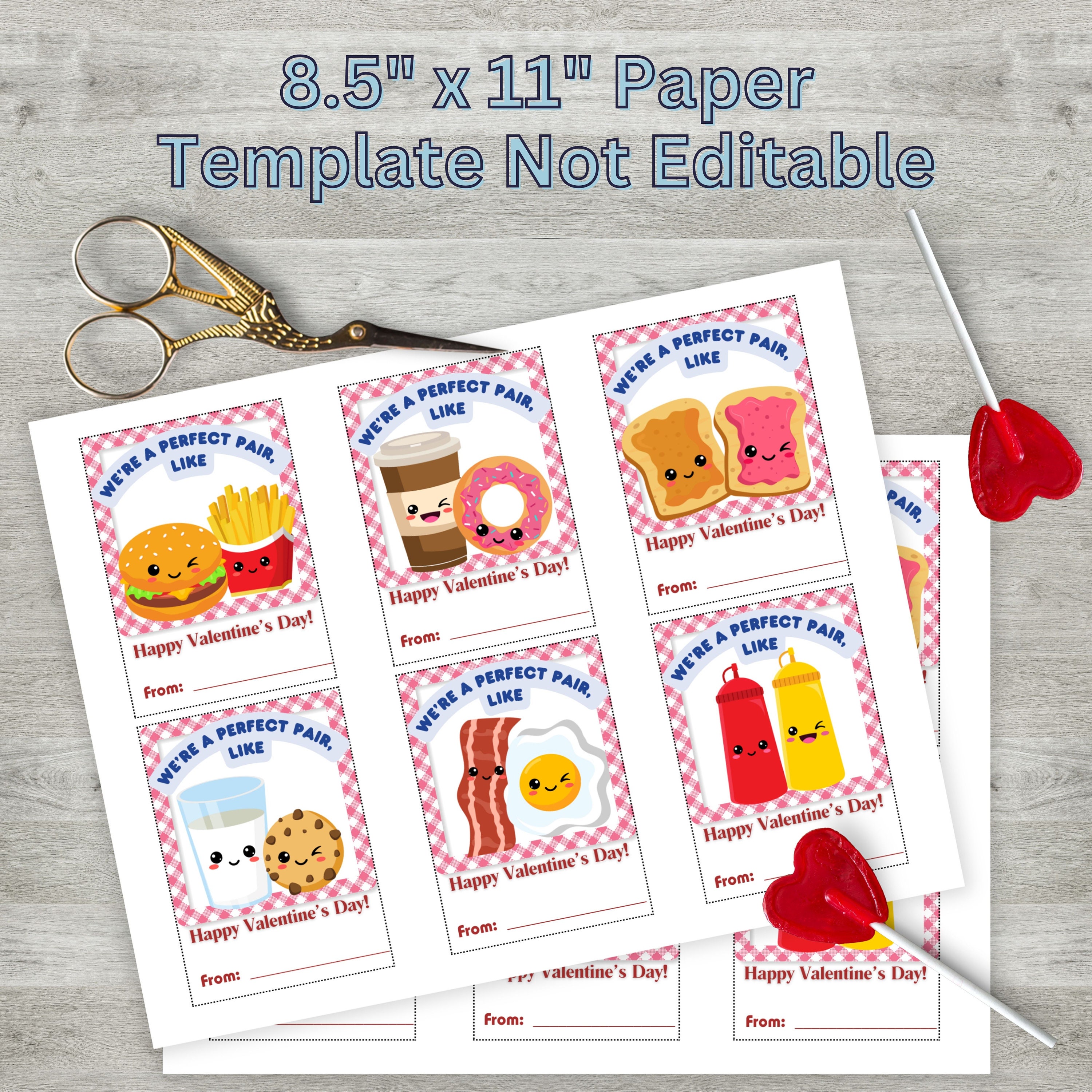 Printable Valentine's Day Cards for Kids, Perfect Pairs Valentines ...