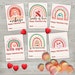 Printable Boho Rainbow Themed Valentine's Day Cards for Kids, Classroom ...