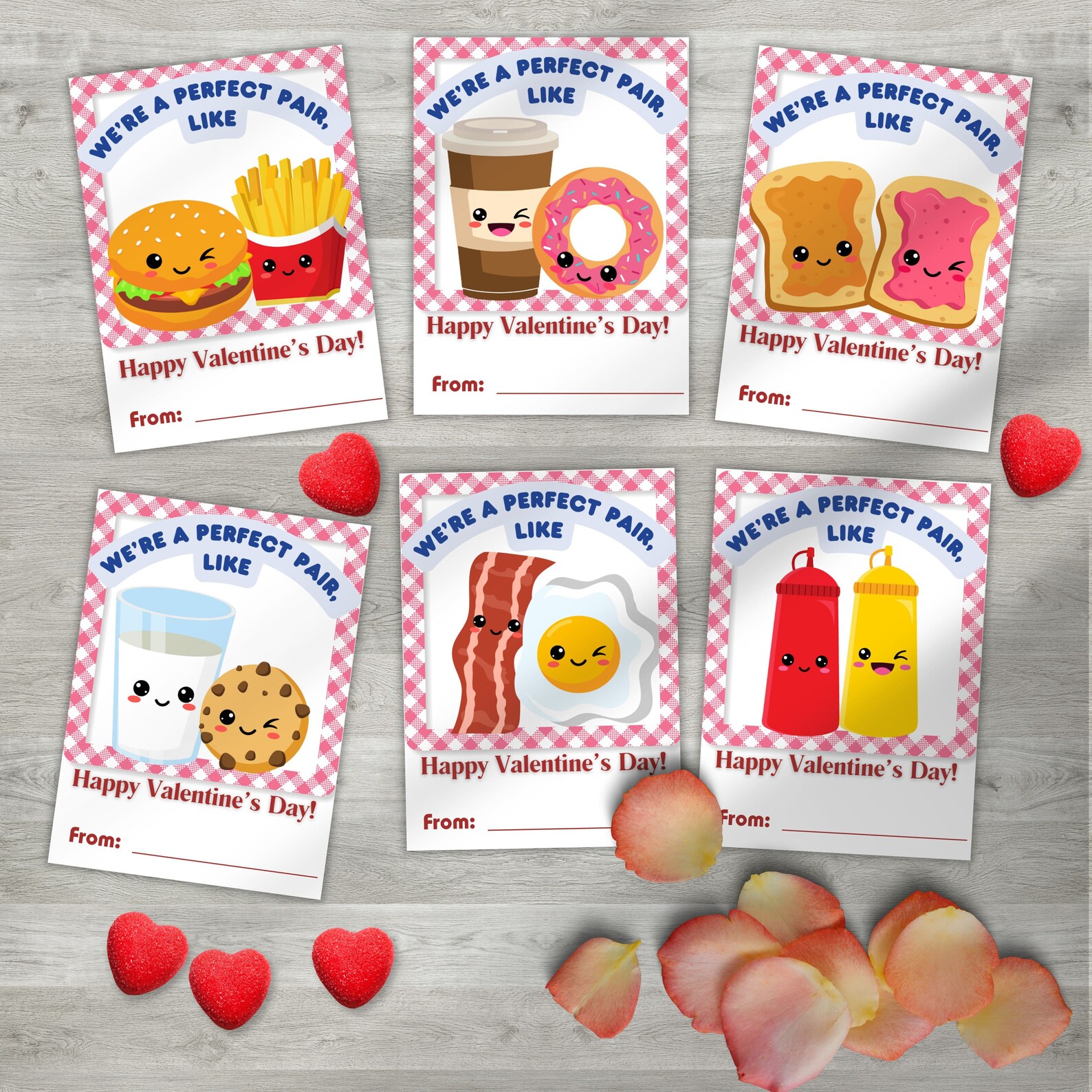 Printable Valentine's Day Cards for Kids, Perfect Pairs Valentines ...